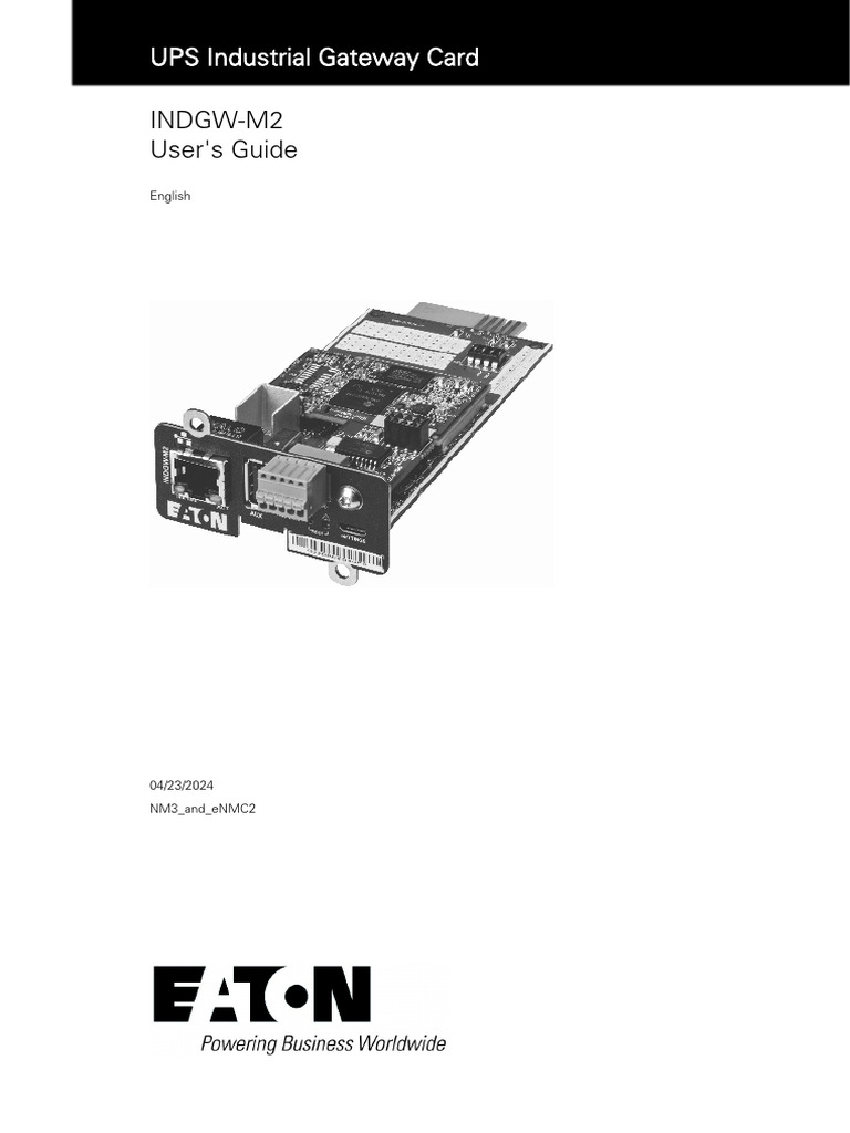Eaton INDGW-M2 User Guide | PDF | World Wide Web | Internet & Web