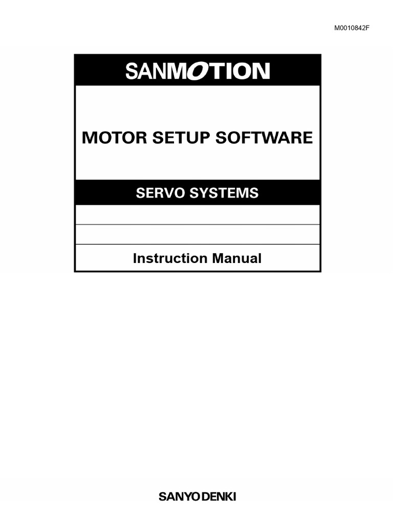 Sanmotion Motor Setup m0010842f | PDF | Electrical Connector ...