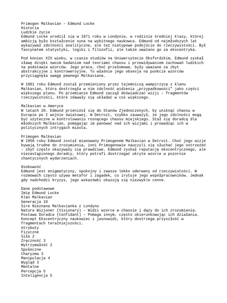 Primogen Malkavian | PDF