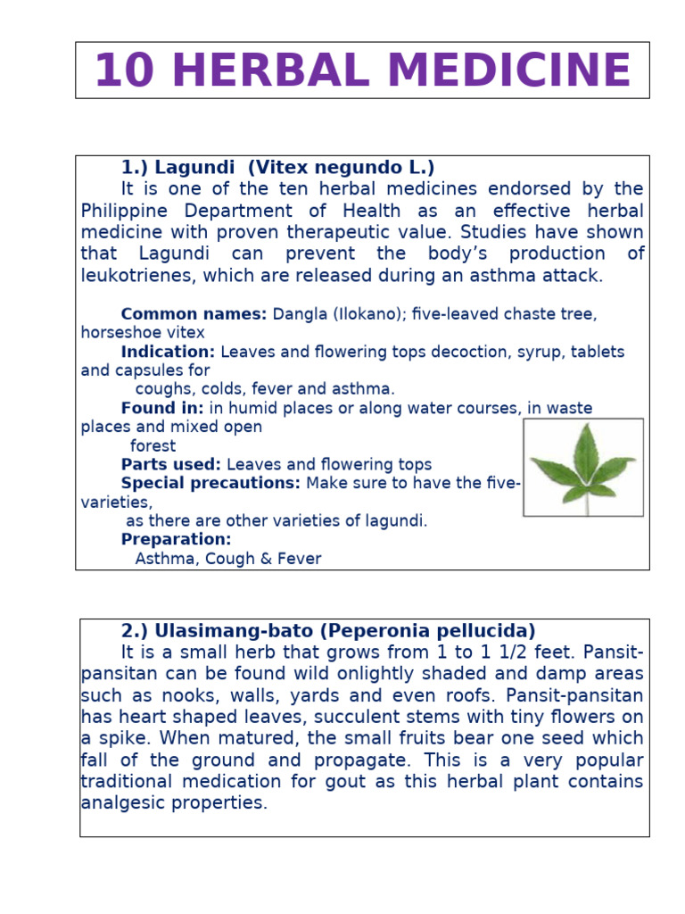 10 HERBAL MEDICINE | PDF | Chiropractic | Sleep