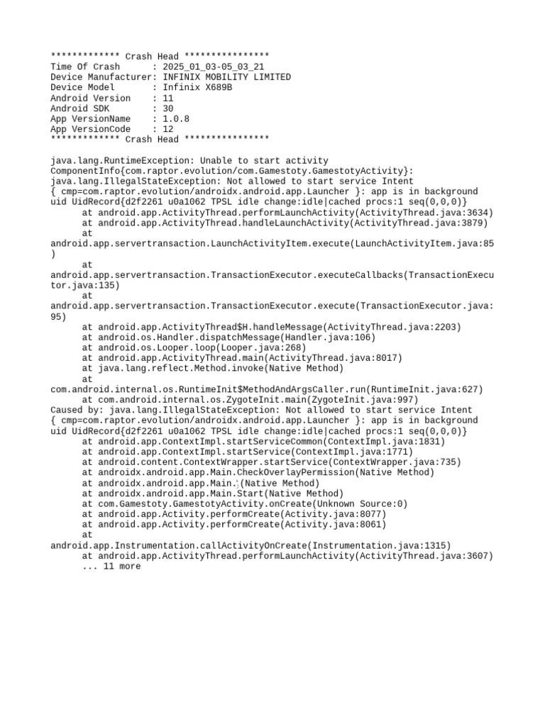 Mod Menu Crash 2025 01 03-05 03 21 | PDF | Java (Programming Language) | Android (Operating System)