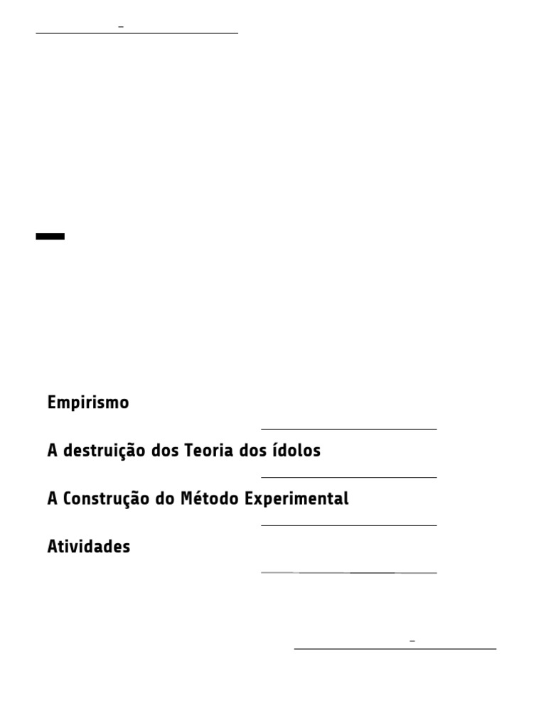 Empirismo e Ídolos de Francis Bacon | PDF | Francis Bacon | Método ...
