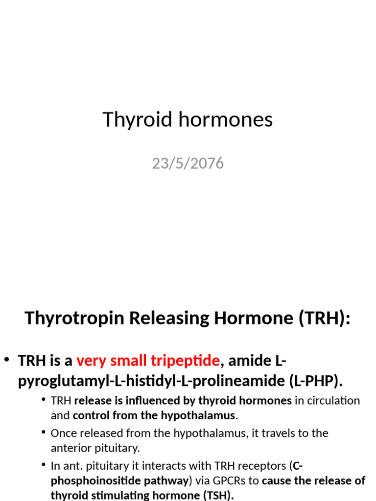 Thyroid Hormone | PDF | Thyroid | Thyroid Stimulating Hormone