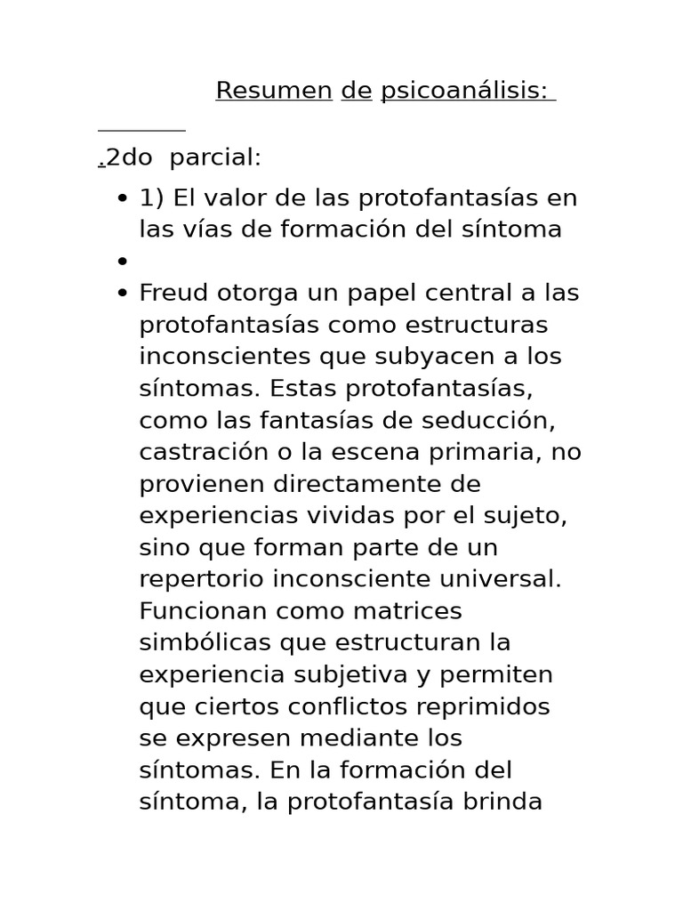 Psicoanálisis 1 | PDF | Psicoanálisis | Mente inconsciente