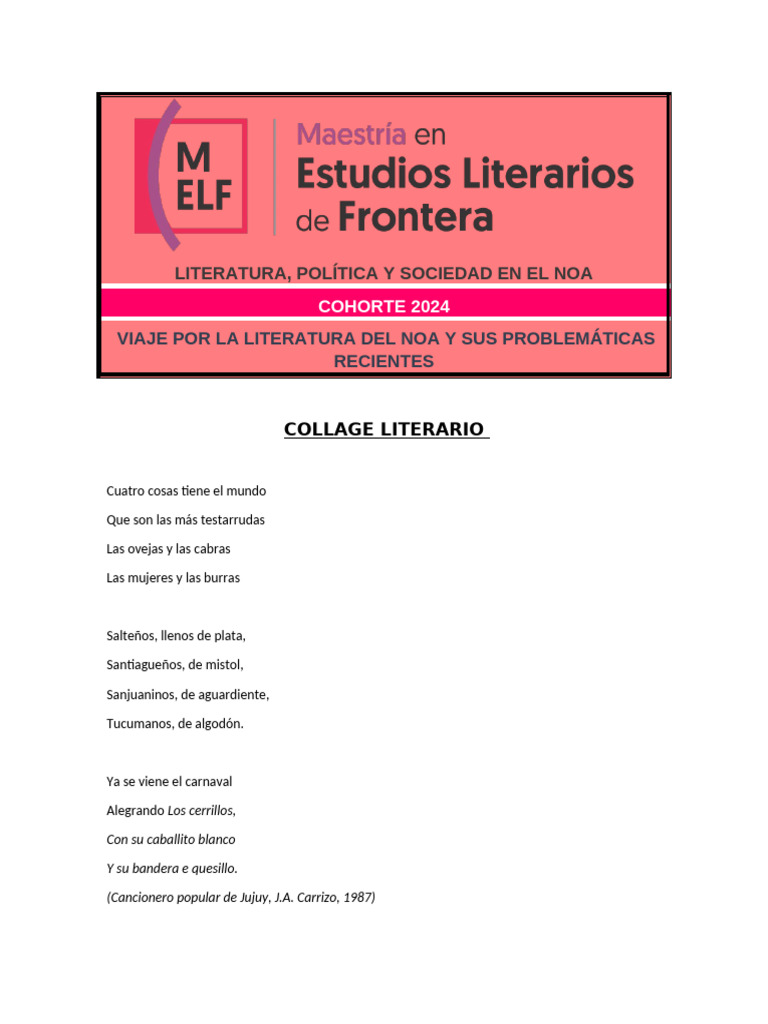 Collage Ale Curso Noa | PDF