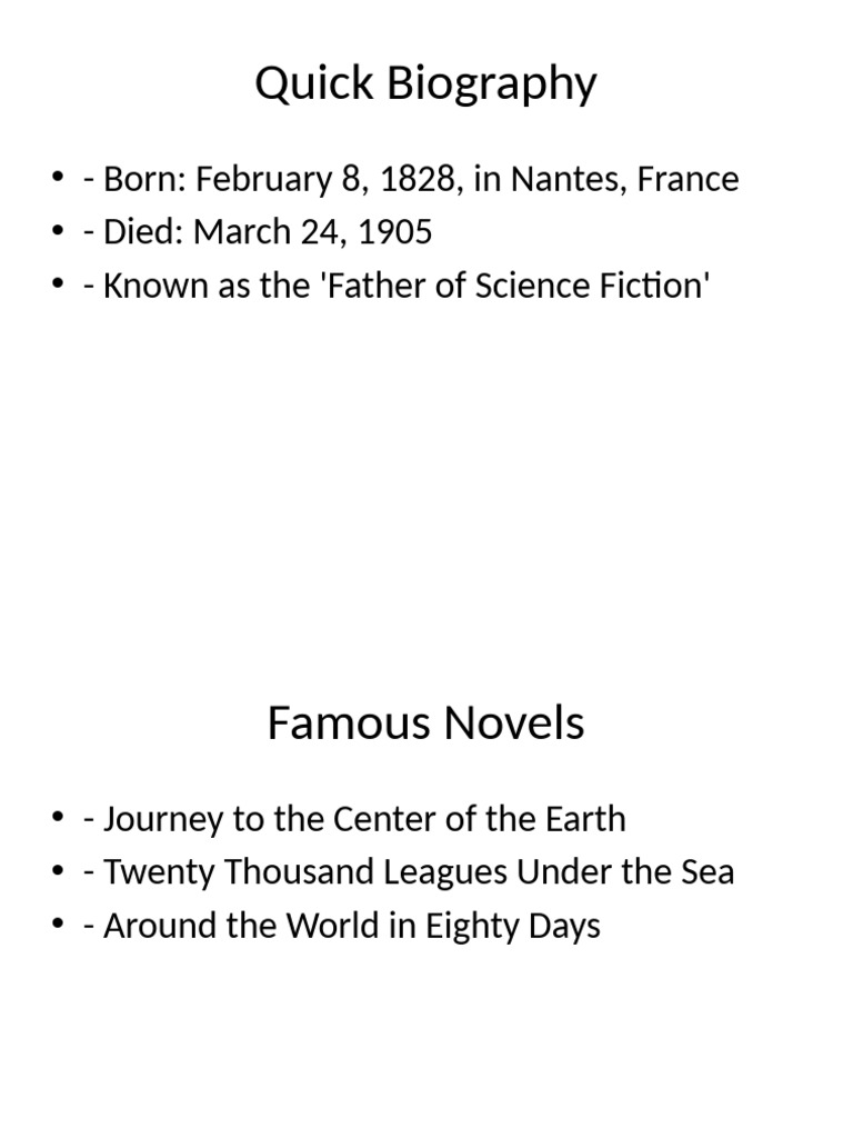 Jules Verne: Father of Science Fiction | PDF
