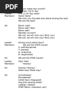 Song & Yell For Boy Scout Philippines | PDF