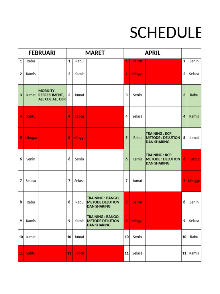 Online Training - Schedule 2023 Plus Schedule Pemateri | PDF