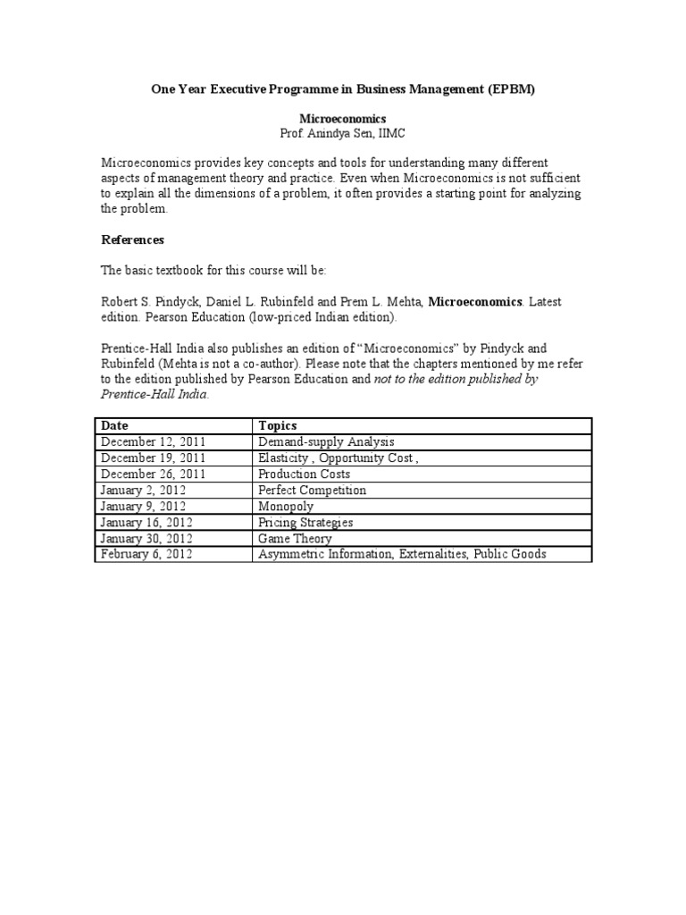 Microeconomics Course Overview IIMC | PDF | Microeconomics | Monopoly