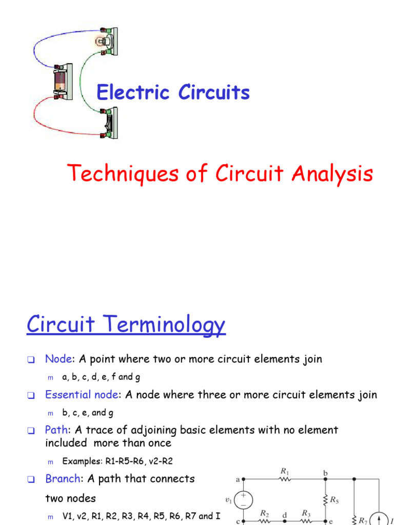 Chapter 4 - Techniques of Circuit Analysis | PDF | Electrical Network | Network Analysis ...