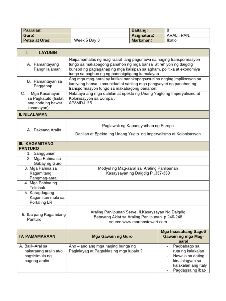 DAY-3 Lesson Plan | PDF