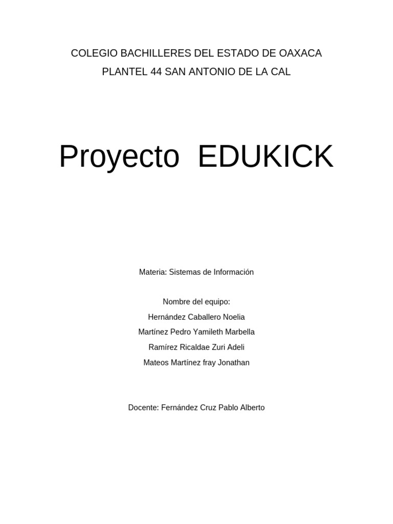 App Móvil EDUKICK para Estudiantes de Bachillerato | PDF | Aplicación ...
