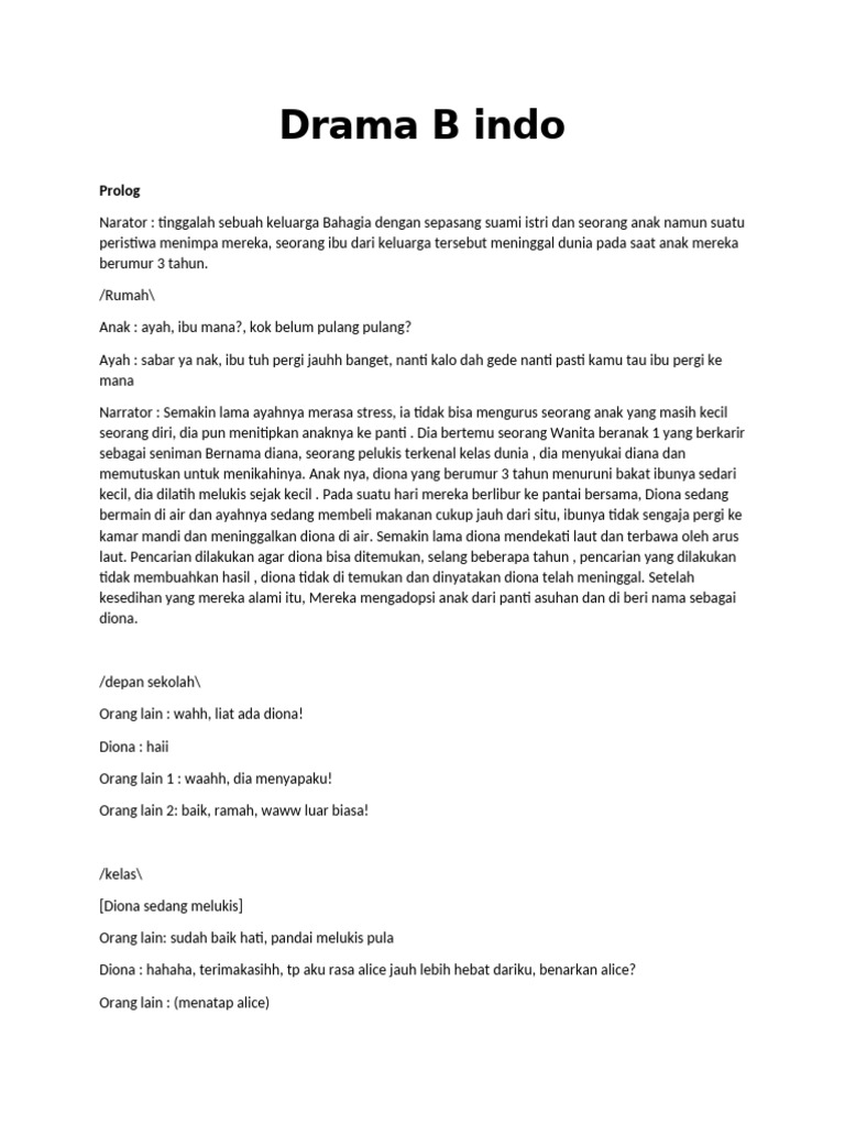 Drama Bahasa Indonesia | PDF