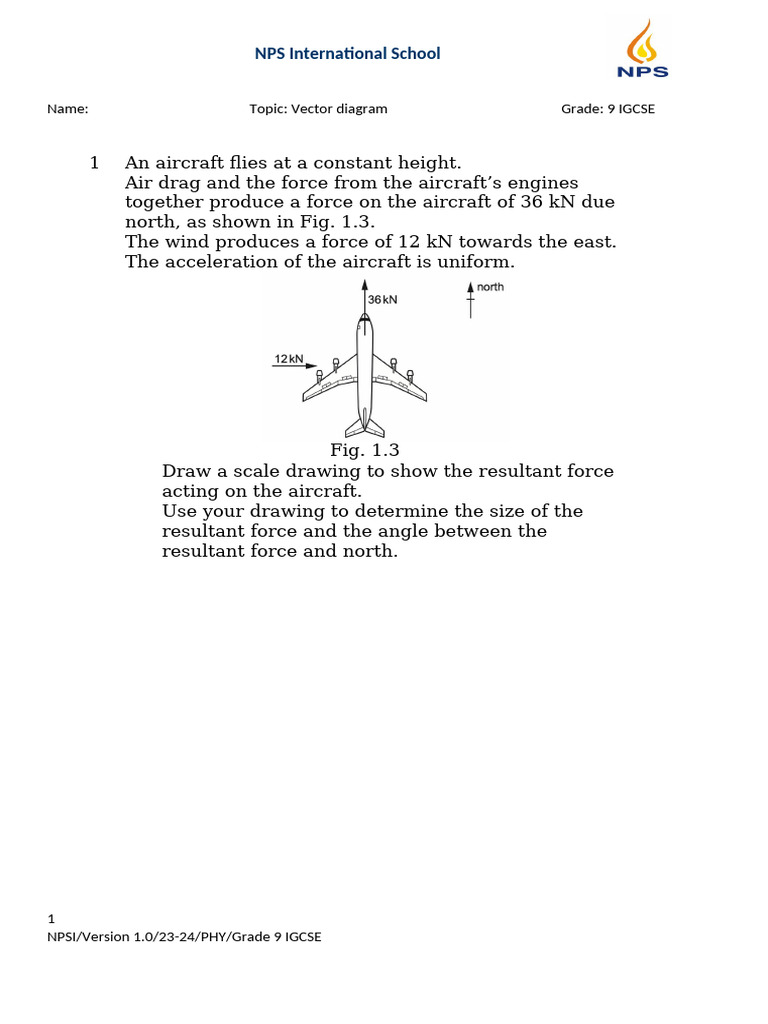 1-Vector Worksheet | PDF