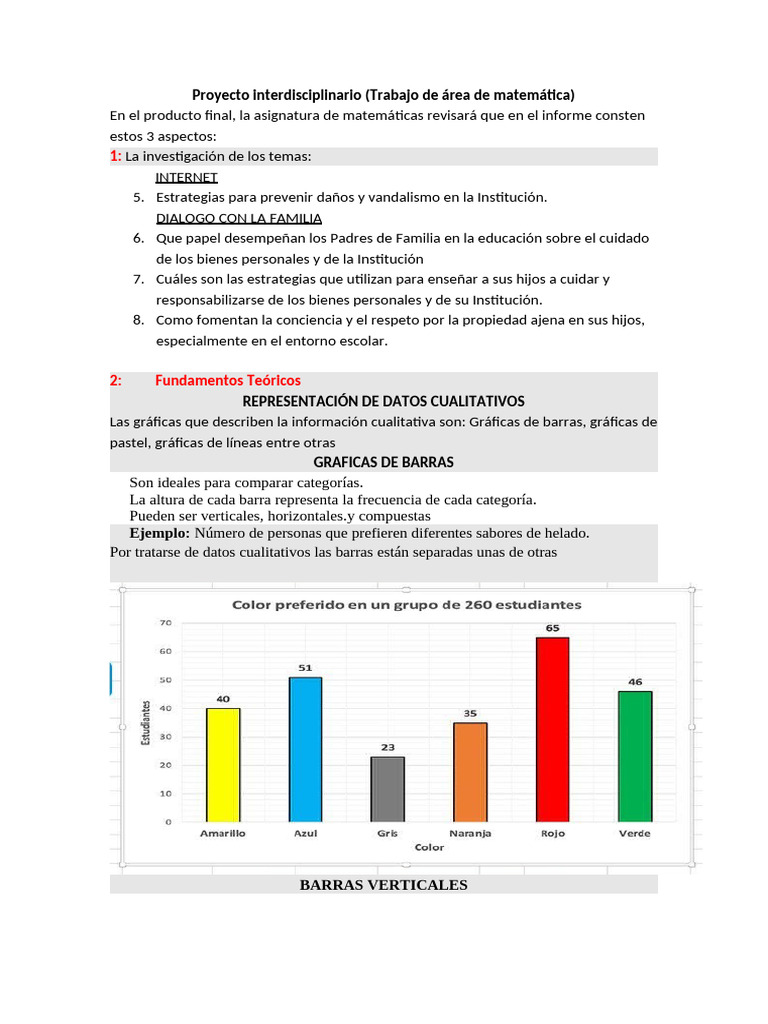 Proyecto Interdisc | PDF | Mediana | Significado aritmetico