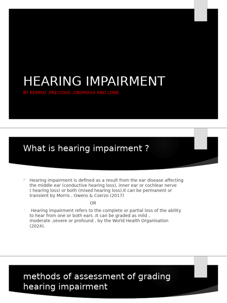 Understanding Hearing Impairment Types | PDF | Hearing Loss | Ear