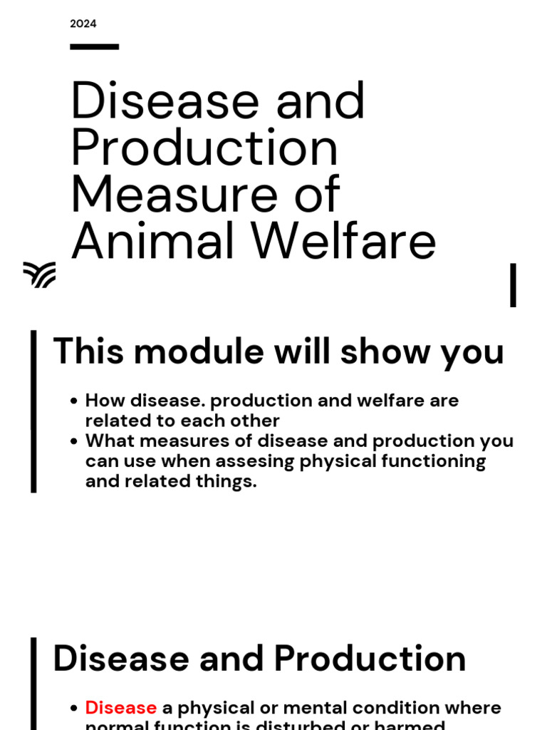 Disease and Production Measure of Animal Welfare | PDF | Pain | Animal ...