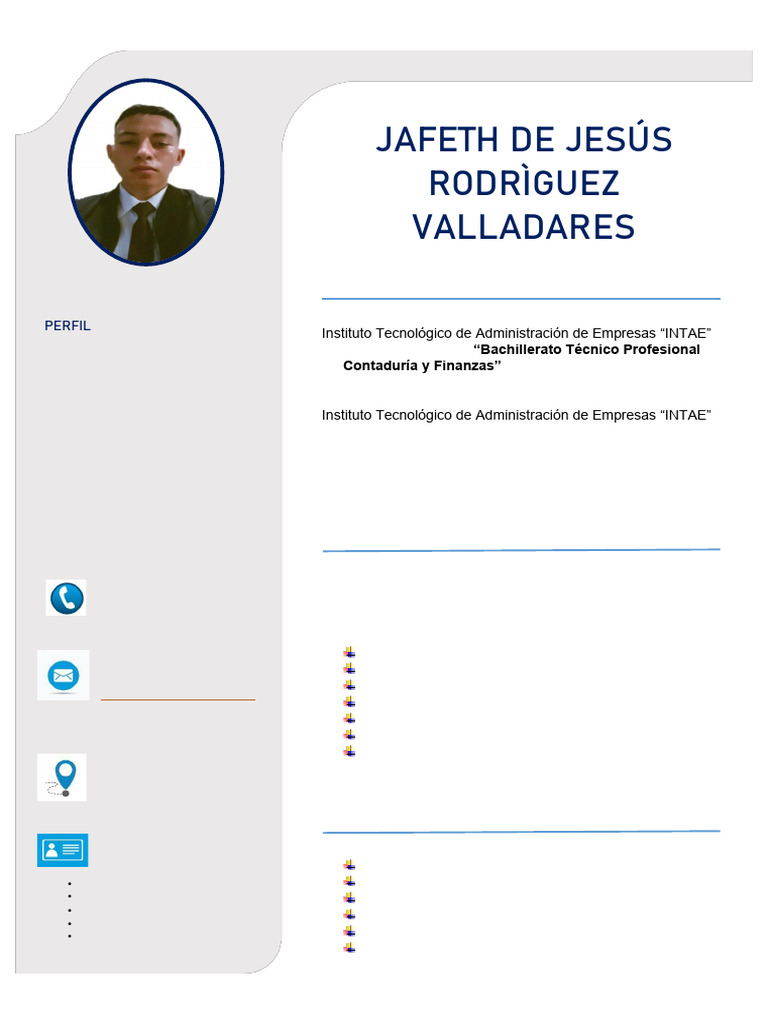Currículum de Jafeth Rodríguez Valladares | PDF | Business
