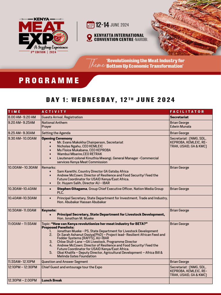 Meat Expo Programme | PDF