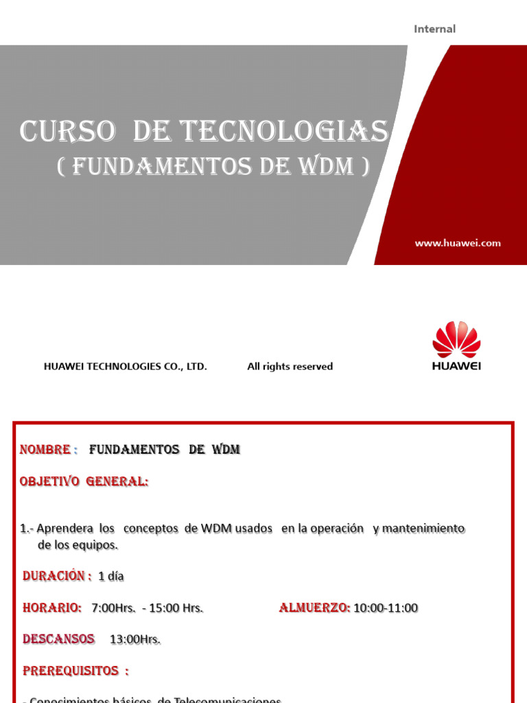 1.-FUNDAMENTOS DE WDM | PDF | Fibra óptica | Multiplexación por División de Longitud de Onda