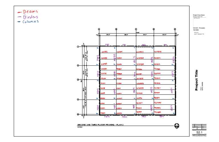 Plan 2 - Second and Third Floor Framing | PDF