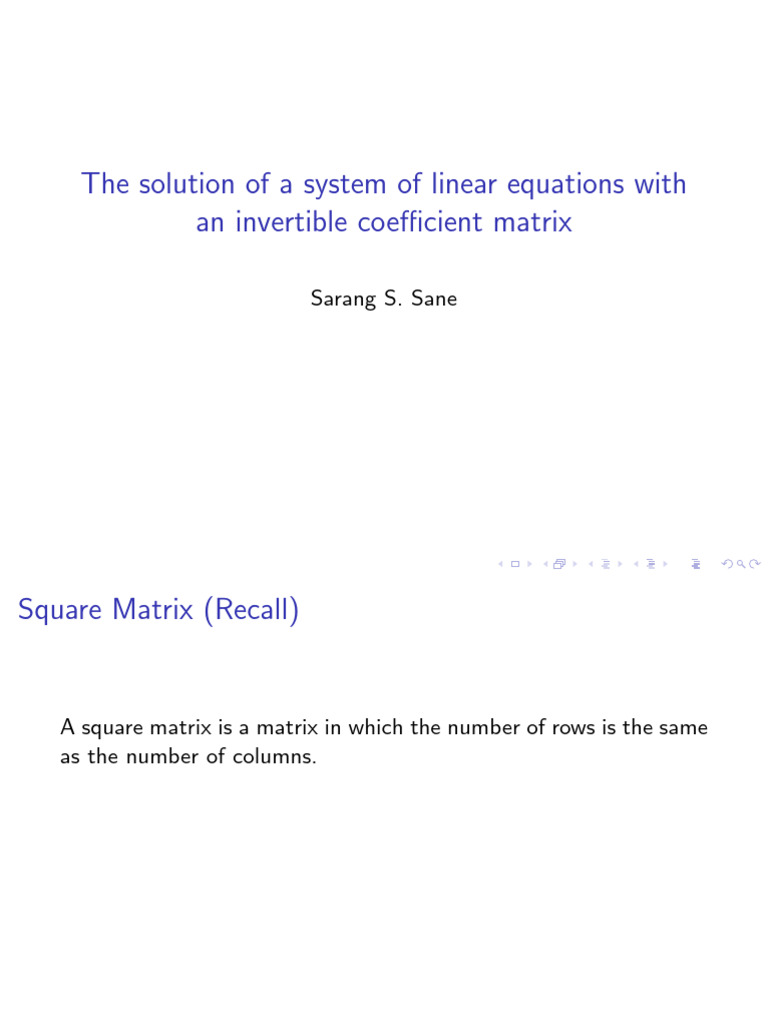7.inv-coeff-matrix | PDF | Matrix (Mathematics) | Determinant
