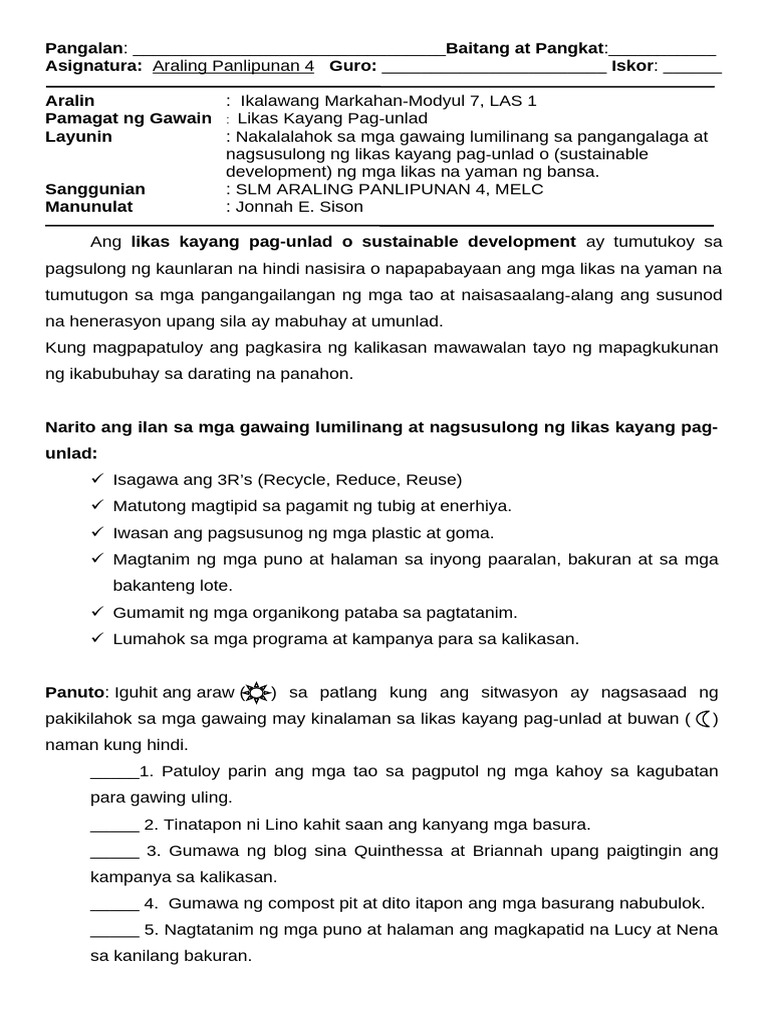 Arpan 4 Week 3 Las 1 Estrella Omas As 2 | PDF