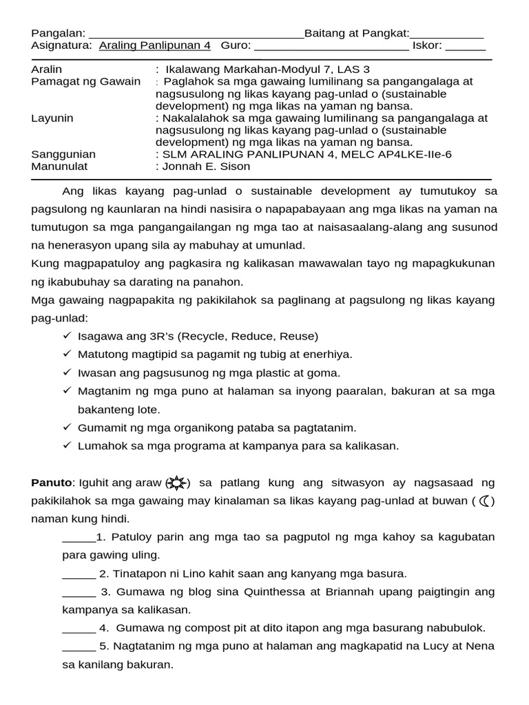 Ap4-Q2-Week 7-Las 3 | PDF