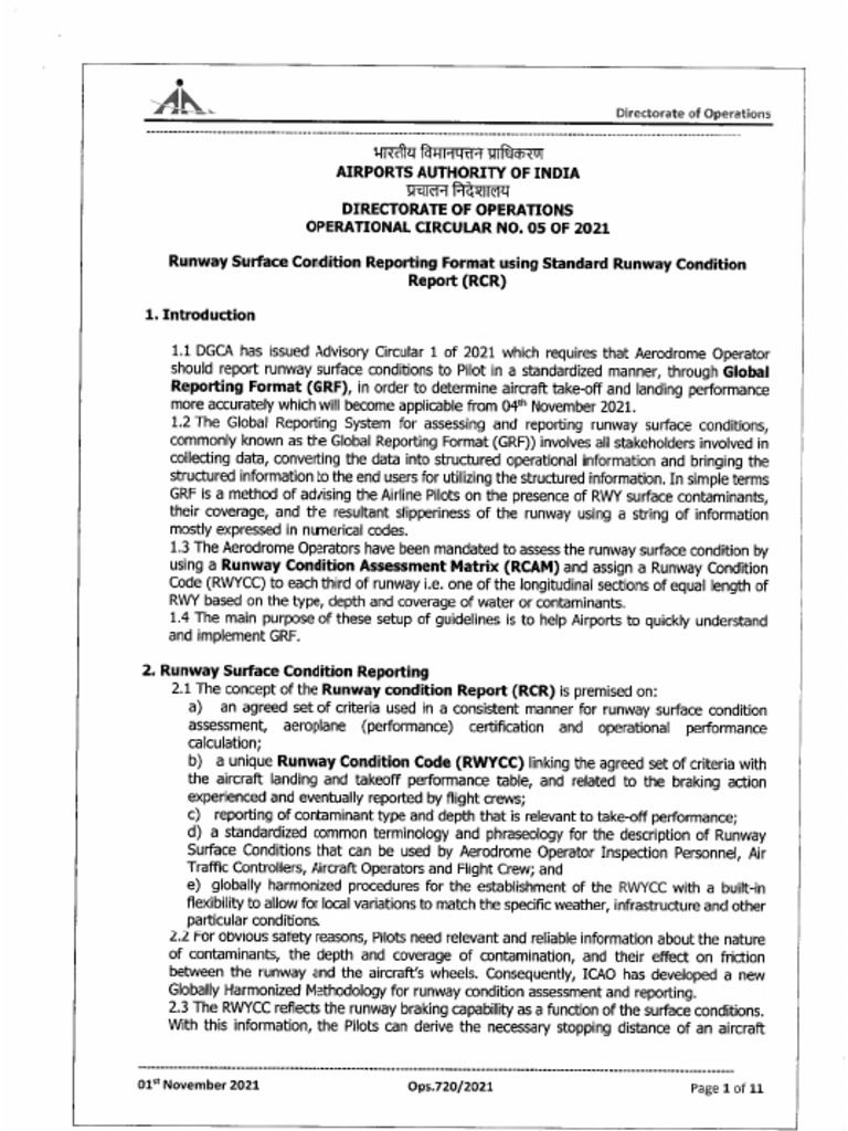 05 - 2021 Runway Surface Condition Reporting Format Using Standard ...
