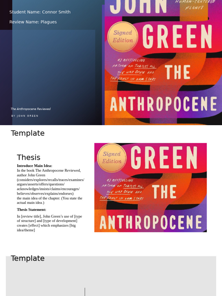 John Green's "The Anthropocene Reviewed" Analysis | PDF | Bears