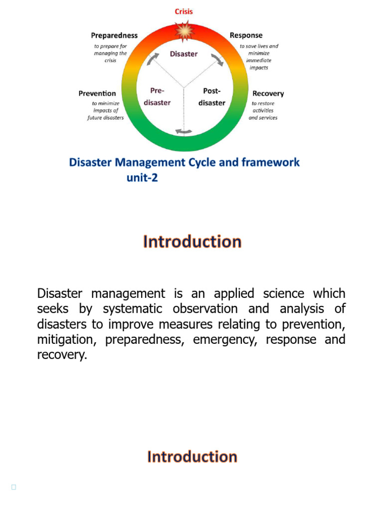 Disaster Management Cycle Overview | PDF | Emergency Management | Emergency