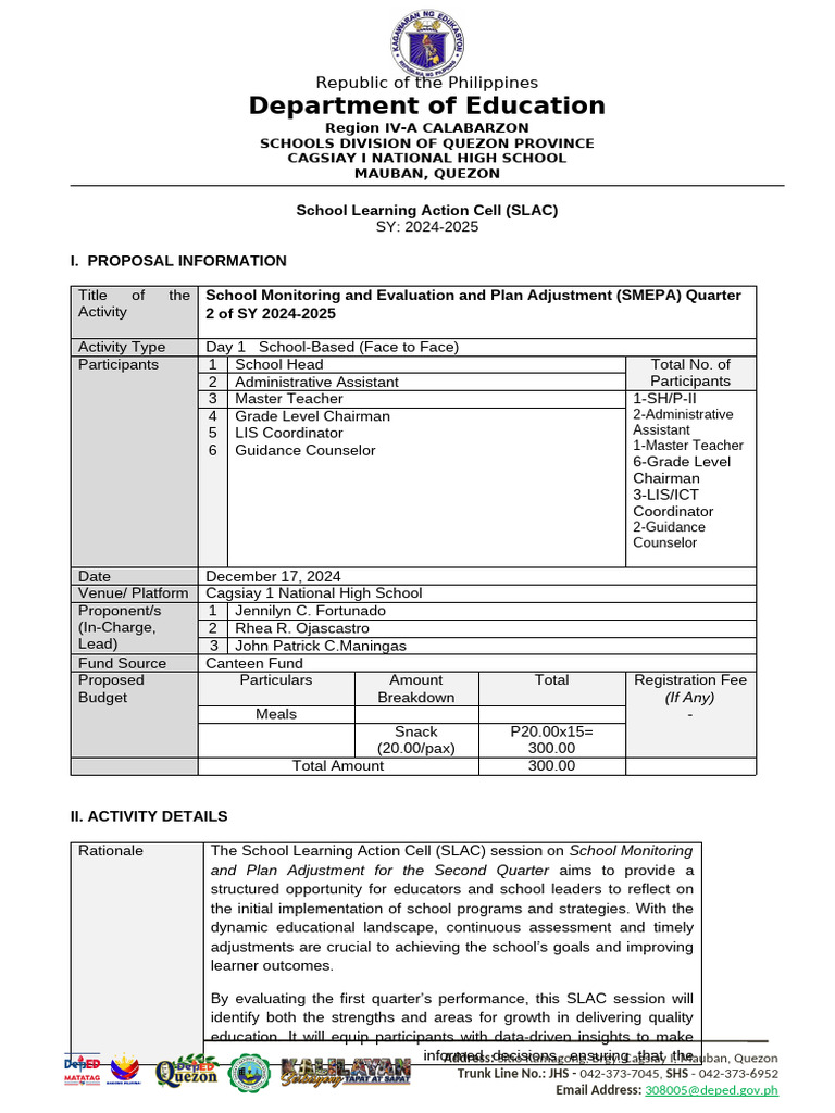slac smepa quarter 2 | PDF