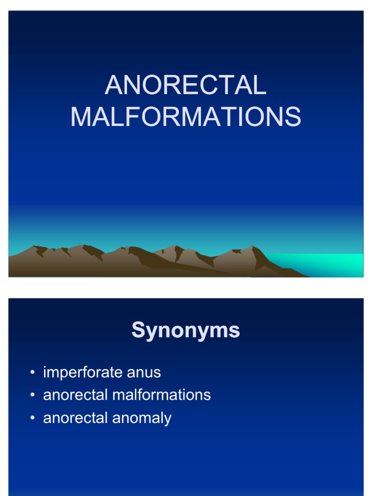 Anorectal Malformations | PDF