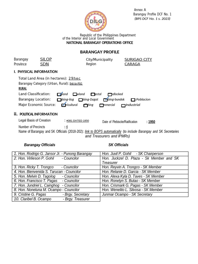 2024-01-11-0091-Updating-of-the-Profiles-of-Barangay-and-Other-Related ...