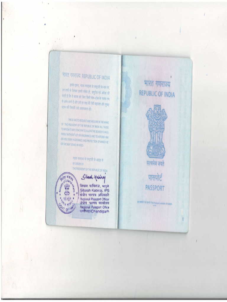 Ashu Passport Scan PDF | PDF