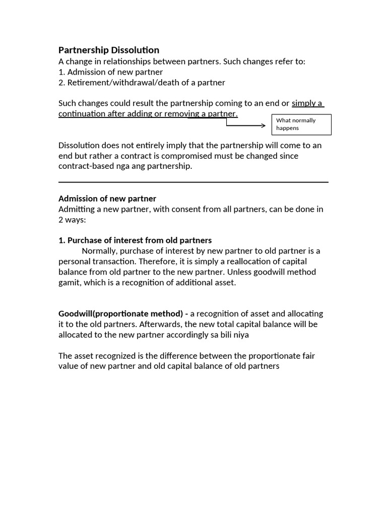 Partnership Dissolution | PDF