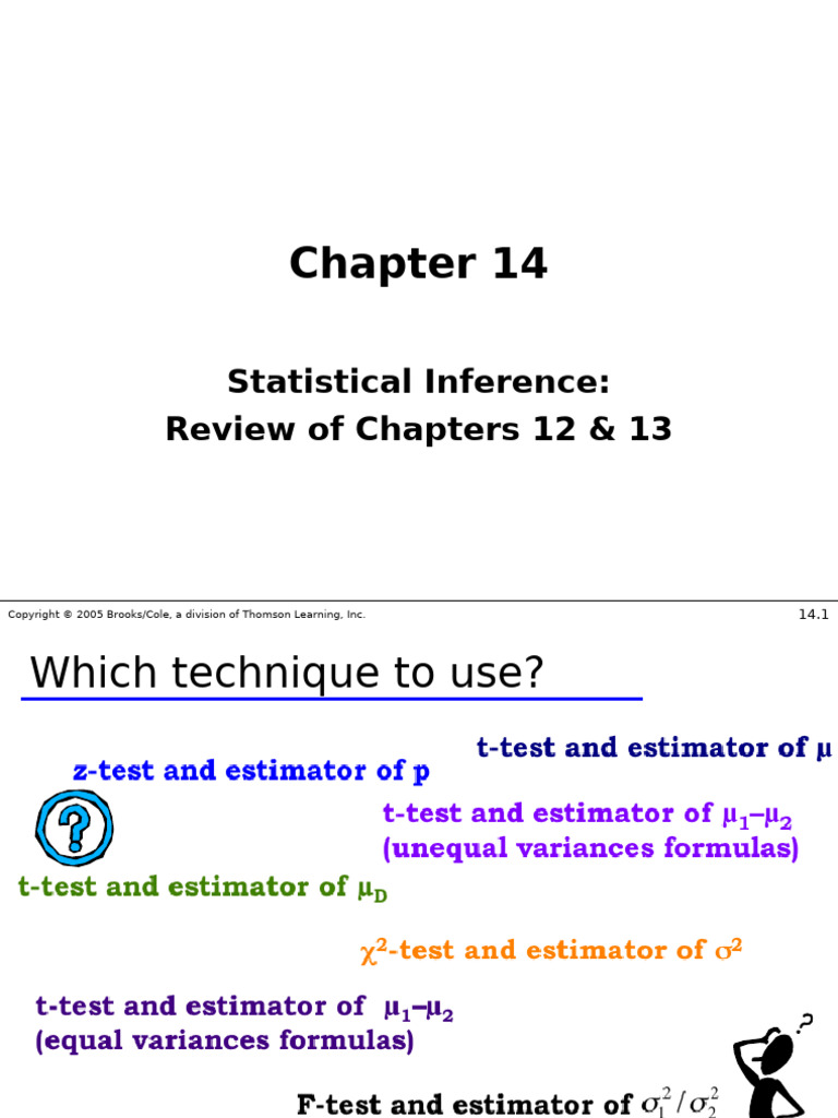 Identifying A Stistical Inference Problem | PDF | Variance | Statistics