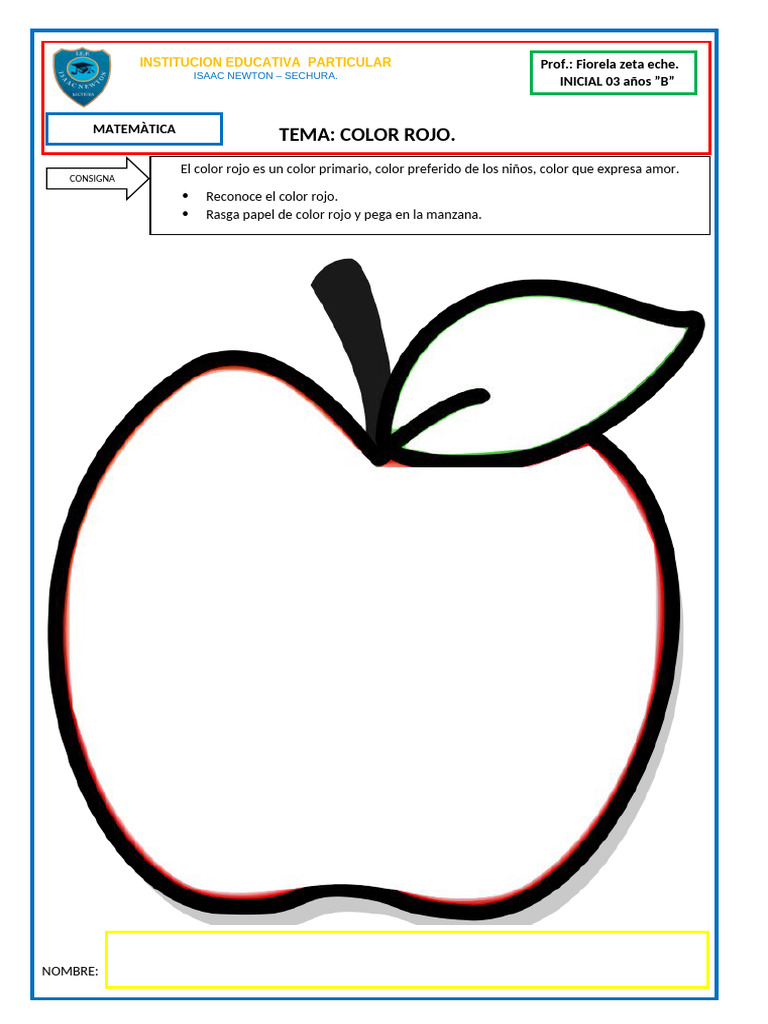 Actividades con el Color Rojo | PDF