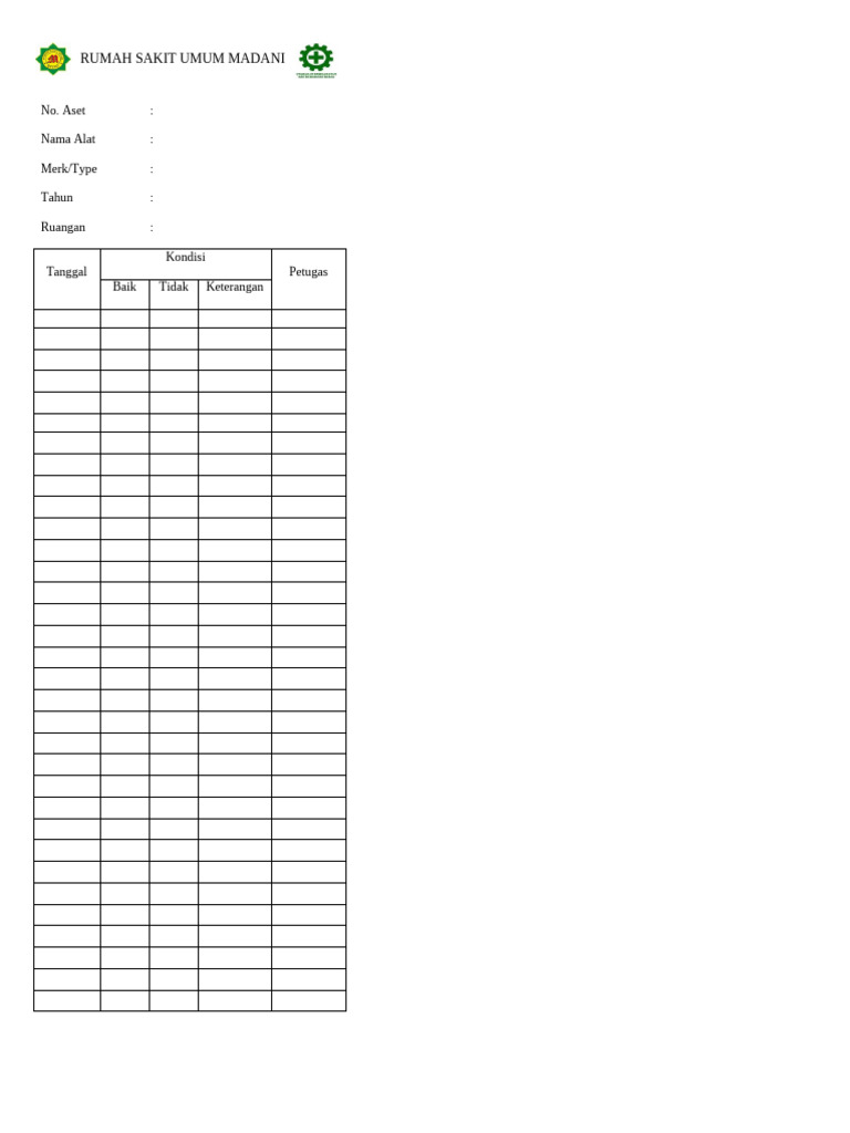 Form Ceklis Apar | PDF