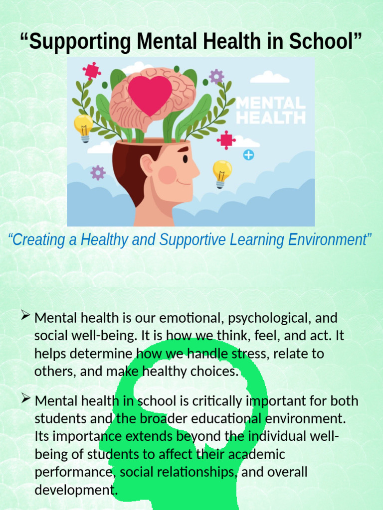 Mental Health in School | PDF