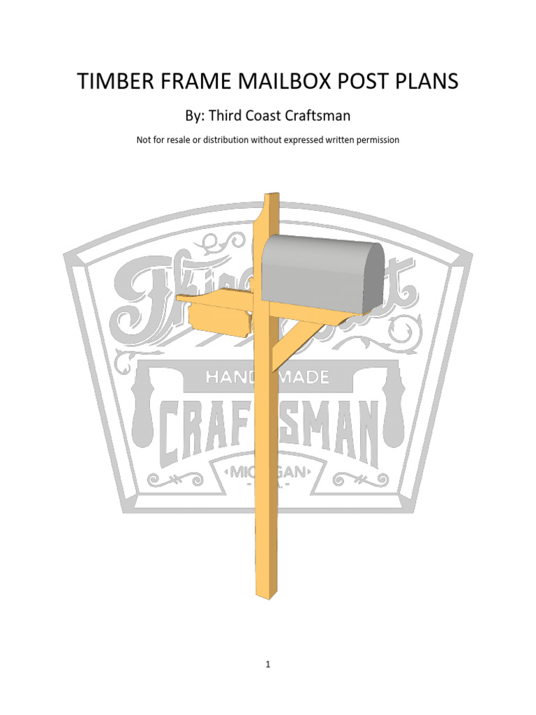 Timber Frame Mailbox Post Plans | PDF | Lumber | Woodworking
