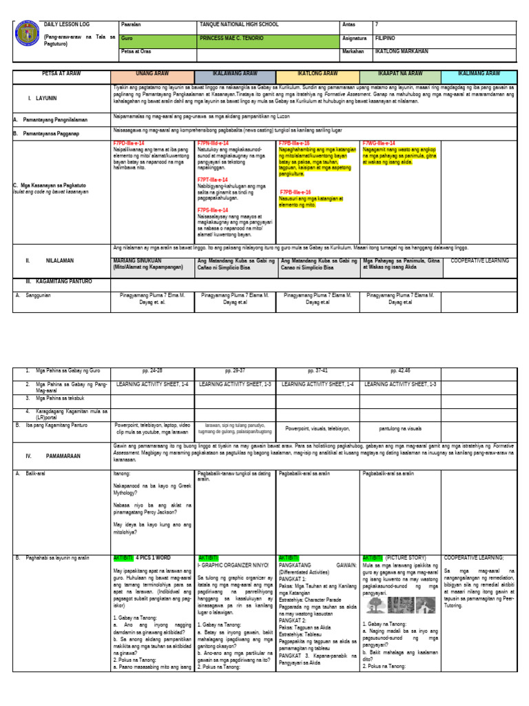 FIL 7 Q3 WEEK 2 | PDF