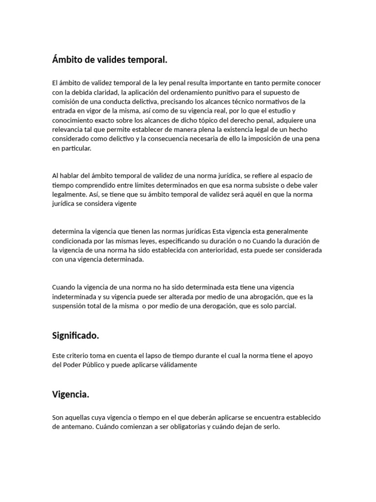 Ambito de Valides Temporal Penal | PDF | Derecho penal | Justicia
