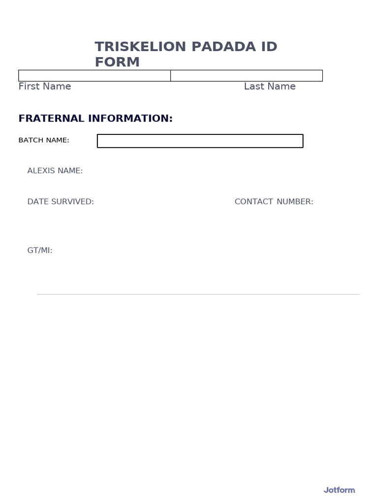 Triskelion Padada ID Form | PDF