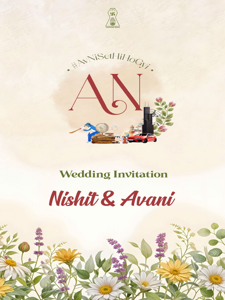 Nishit & Avani Wedding Reception Invitation | PDF
