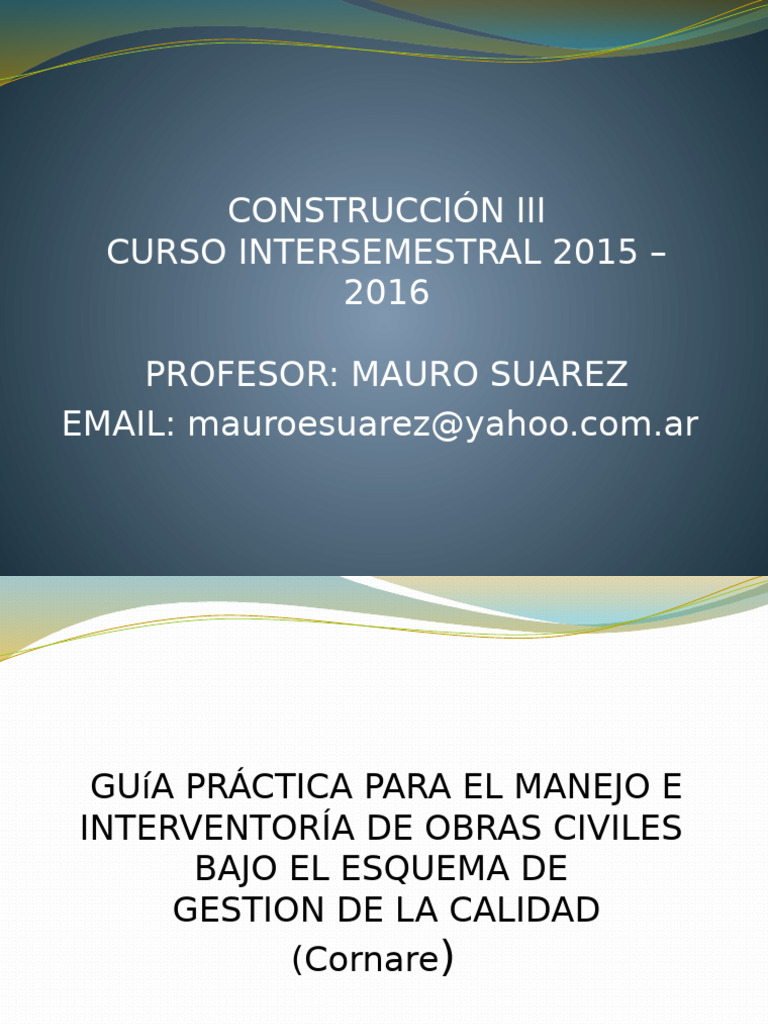 Clase 7 Calidad, Misión, Visión Objetivos de La Interventoría | PDF ...