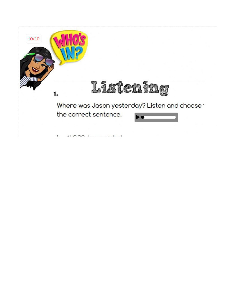 Sandrez - Mario - Listening Verb Be | PDF