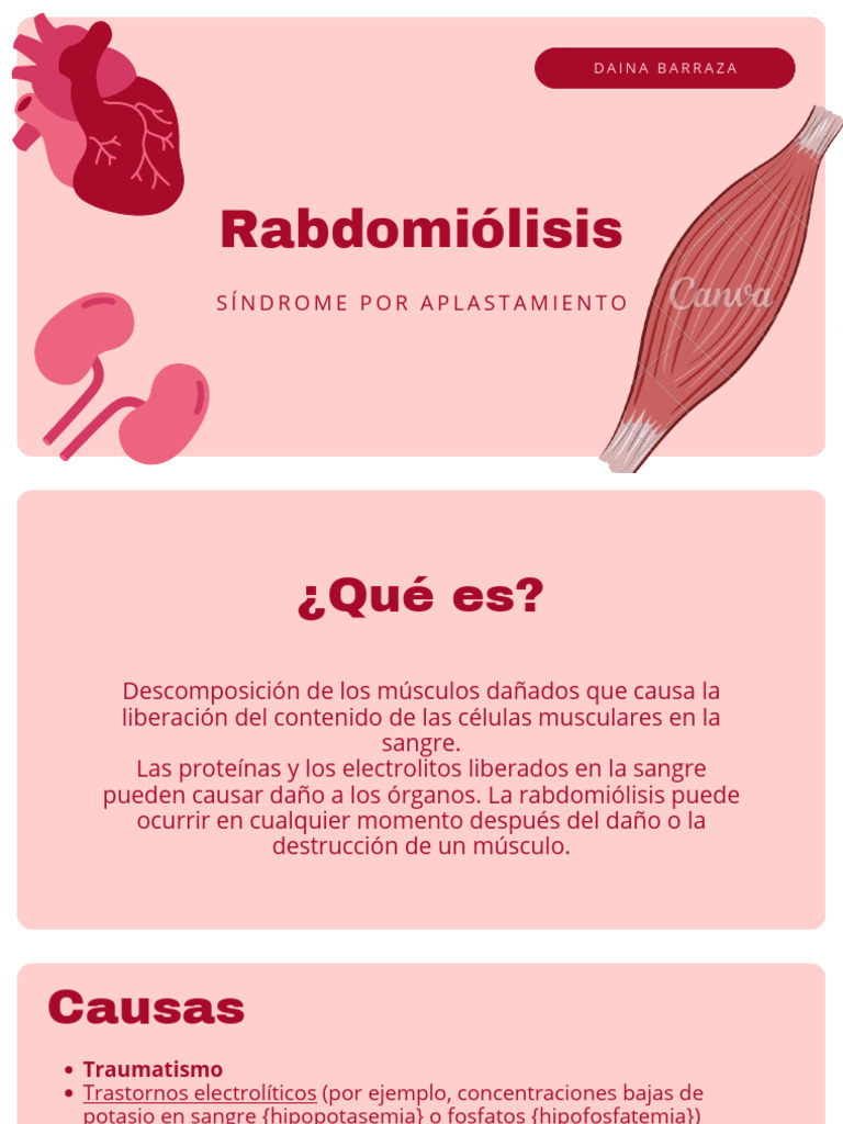 Rabdomiólisis: Causas y Tratamiento | PDF | Especialidades Medicas ...