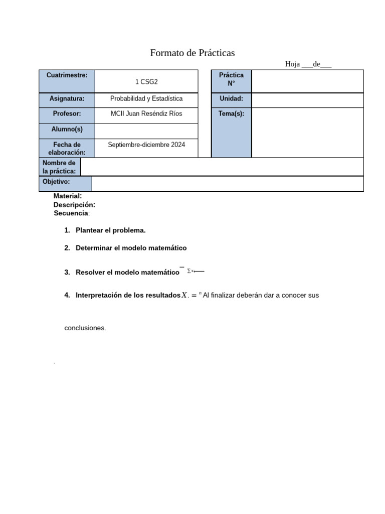 Formato de Pr-Cticas | PDF