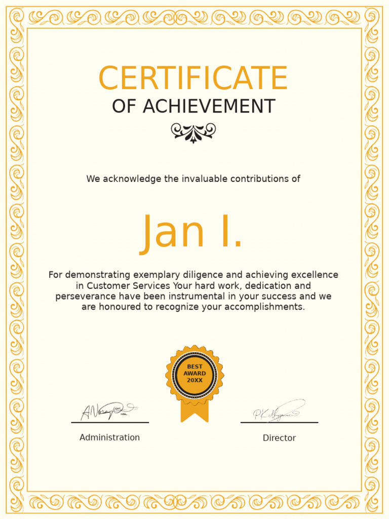 Top Performer Achievement Award Certificate-07-86epu0h7m-Portrait | PDF